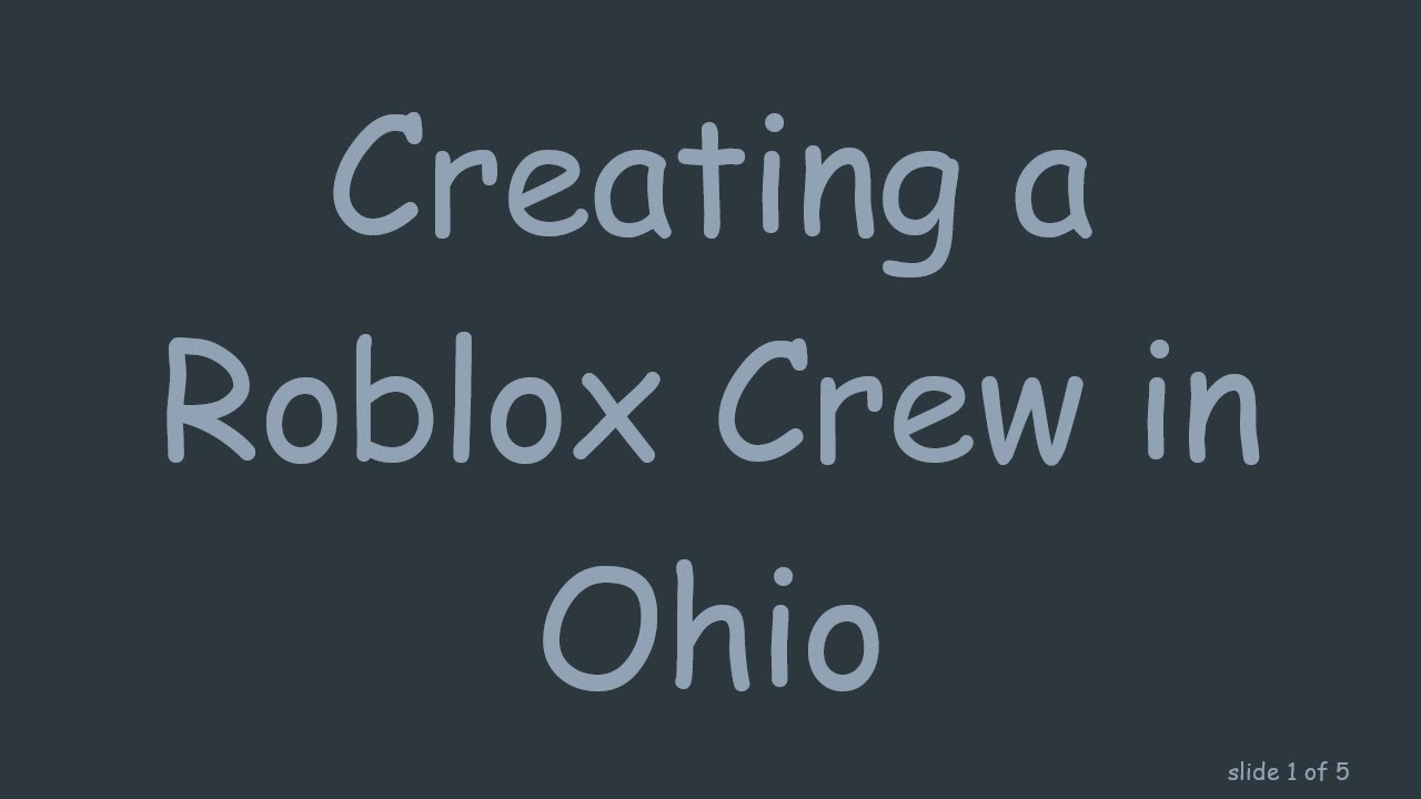 Creating a Roblox Crew in Ohio - YouTube