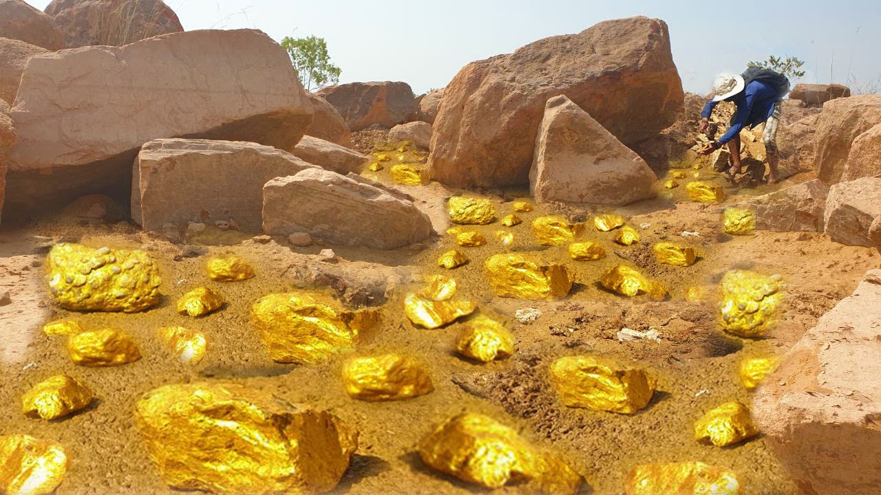 Collection Video Wow wow wow! many gold found under the rocks by gold ...