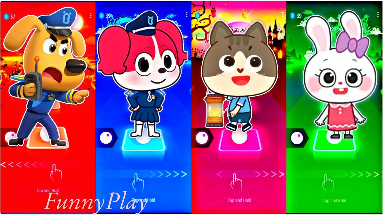 Sheriff Labrador 🆚 Sheriff Papillon 🆚 Little cat 🆚 Little rabbit 🎶 ...