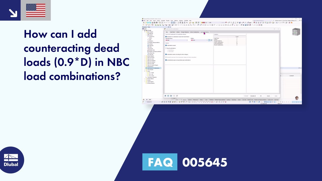 FAQ 005645 | How can I add counteracting dead loads (0.9*D) in NBC load ...