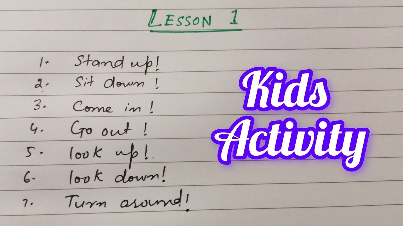 English activity for kids | kindergarten | preschool | English learning ...