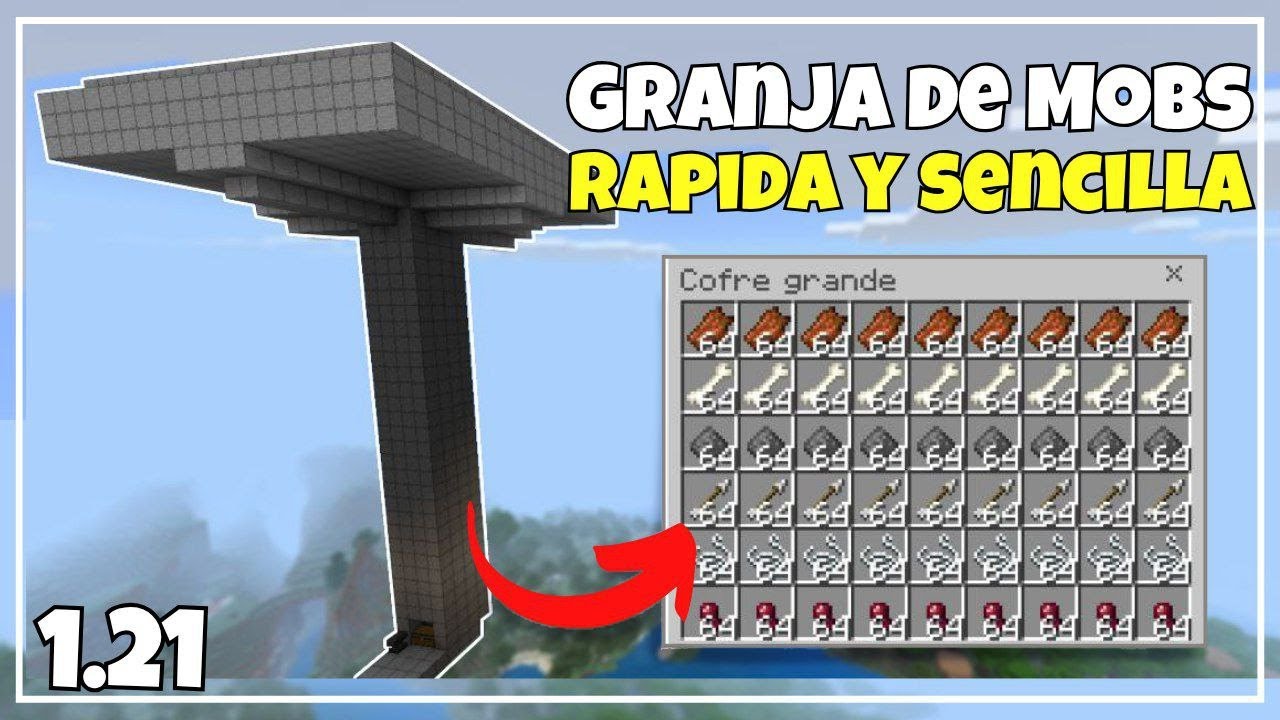 Como Hacer una Granja de Mobs en Minecraft Bedrock 1.21 - Fácil y ...