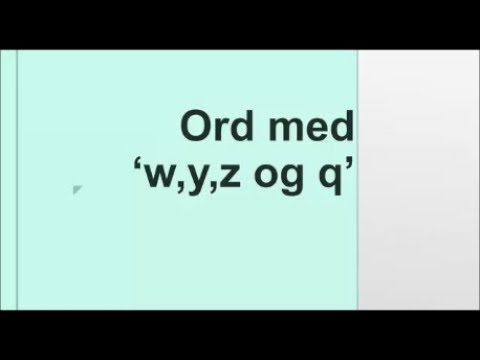 10 ord med w, y, z og q dansk/arabisk - YouTube