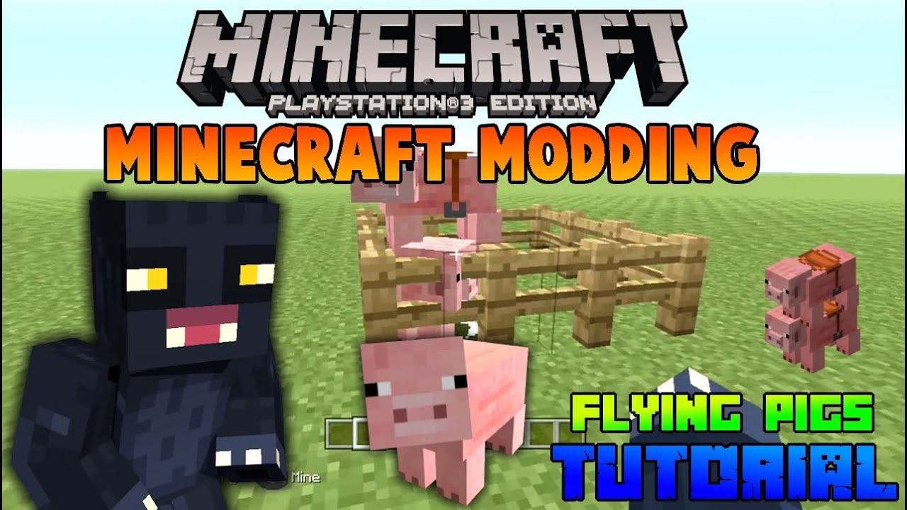 Minecraft PS3 Edition - Modding Tutorial "Flying Pigs" - YouTube