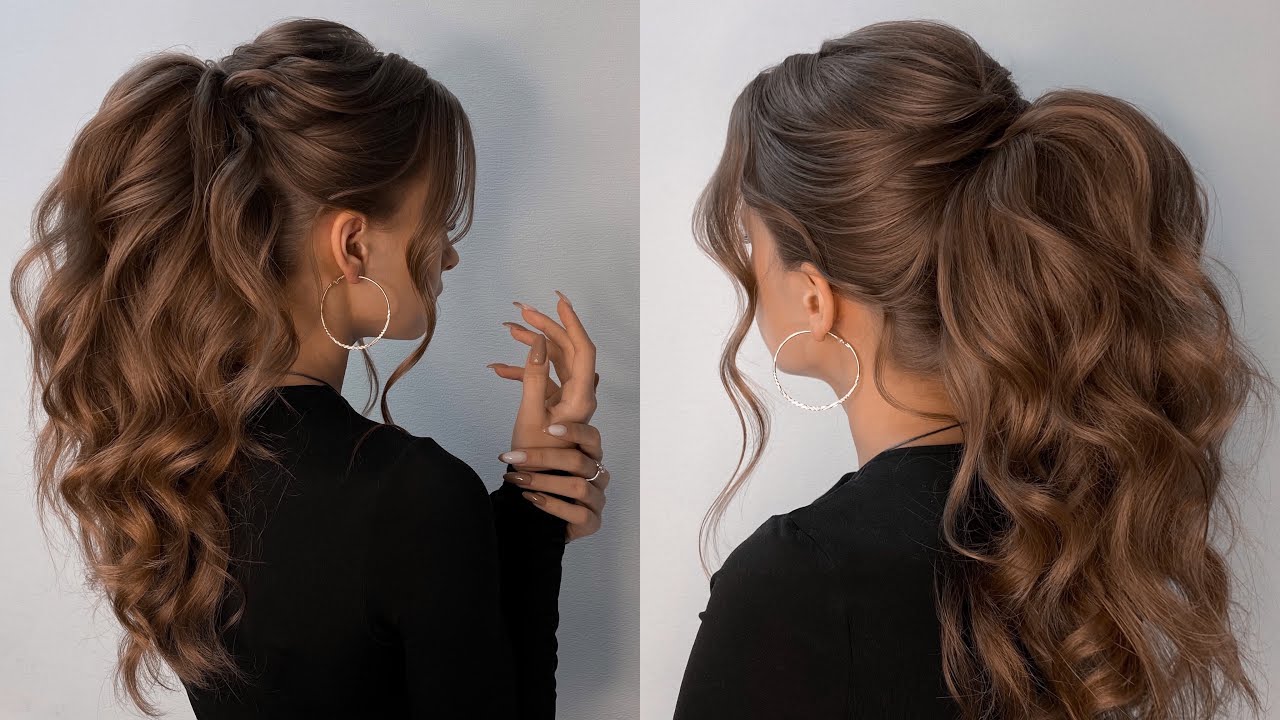 Amazing mid ponytail - YouTube