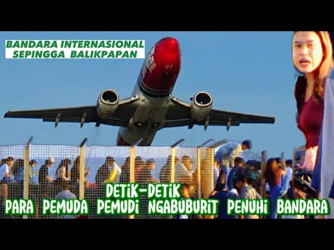 Detik-detik Bandara Di Penuhi Pengunjung,Nonton Pesawat Terbang Saat ...