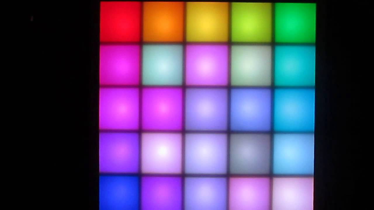 RGB LED Grid - First Test - YouTube