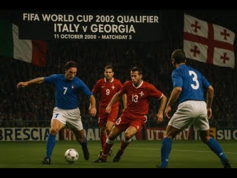 Italy vs Georgia | Full Match | 2nd Half | FIFA W. C. 2002 Qualifier ...