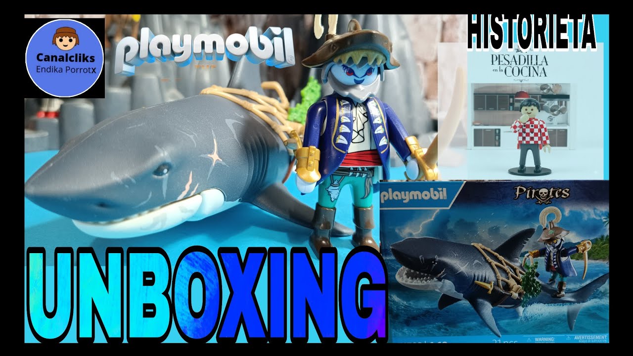 UNBOXING. TIBURÓN 71793. De la serie PIRATAS. Playmobil. STOP MOTION ...
