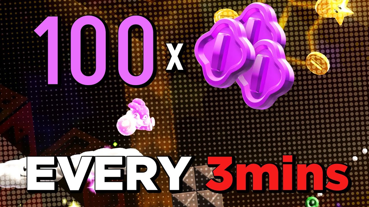 BEST WAY TO GRIND PURPLE FLOWER COINS IN MARIO WONDER - YouTube