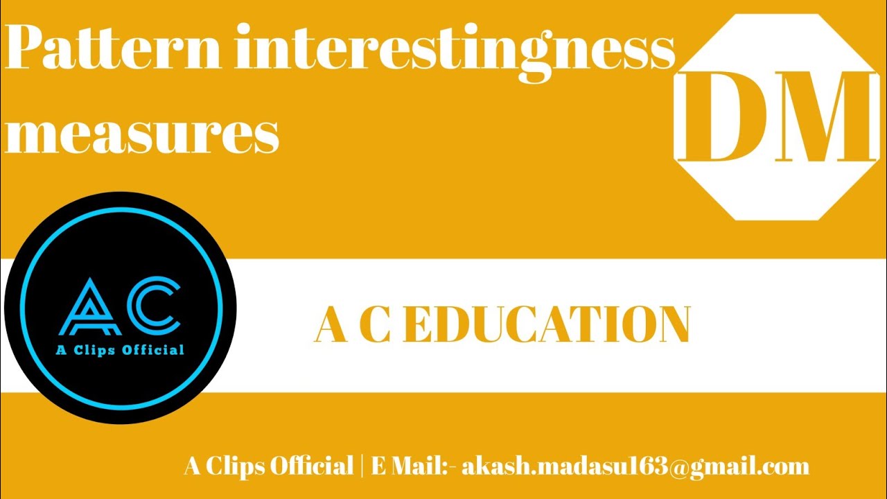 Pattern interestingness measures | DM | B TECH | JNTUH | A C EDUCATION ...