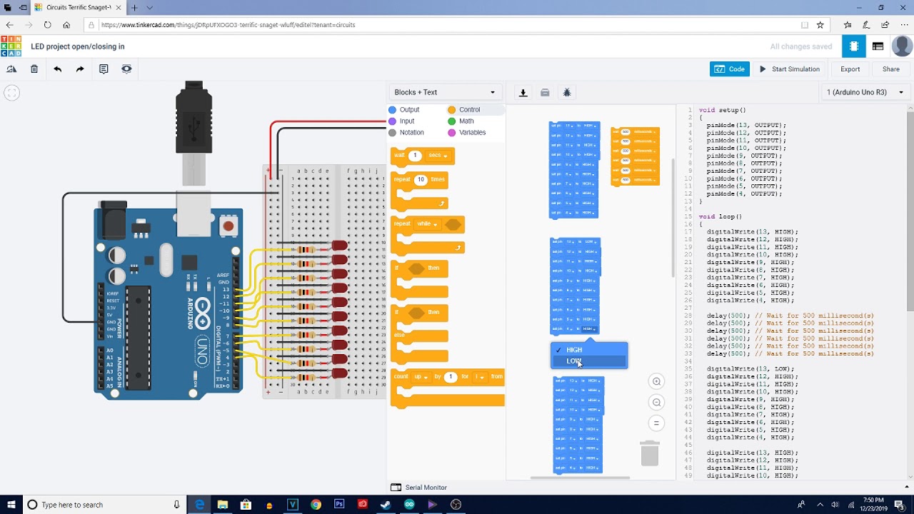 Arduino Project: Opening and Closing in and out sequence LED effect ...