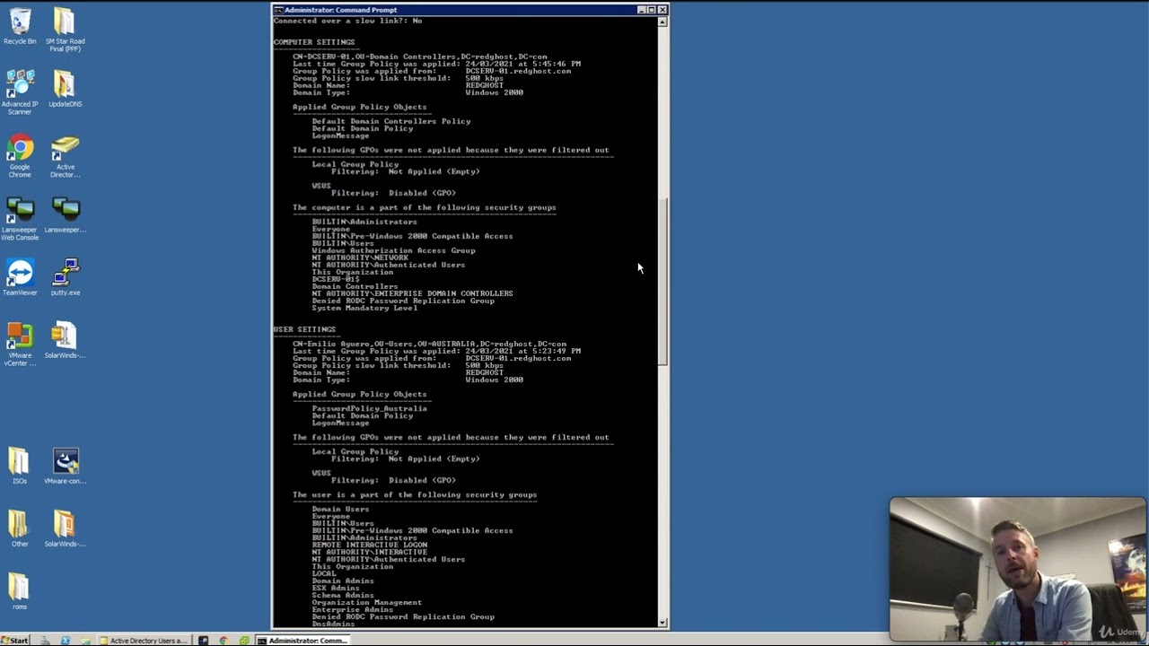19. Using the Command Prompt gpresult r + gpupdatep force - YouTube