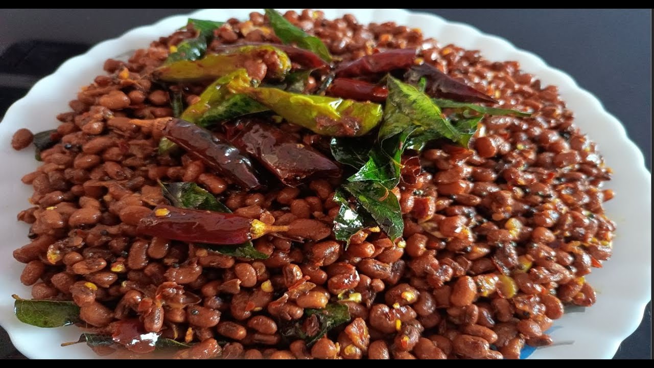 Vanpayar Ularthiyathu | വൻപയർ ഉലർത്തിയത് | Red cow beans stir fry ...