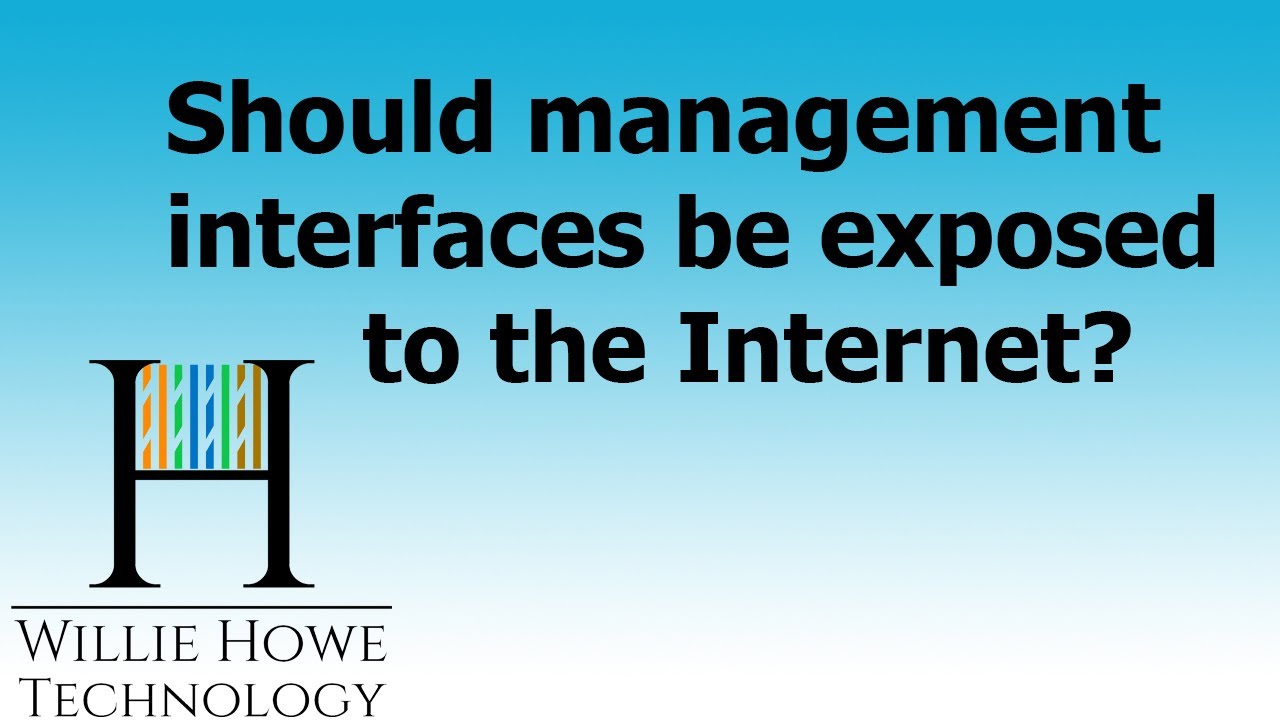 Should we expose device management interfaces to the Internet? - YouTube
