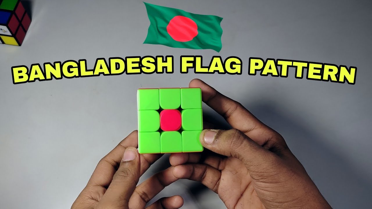 How to make Bangladesh flag pattern on 3×3 Rubik's cube - YouTube