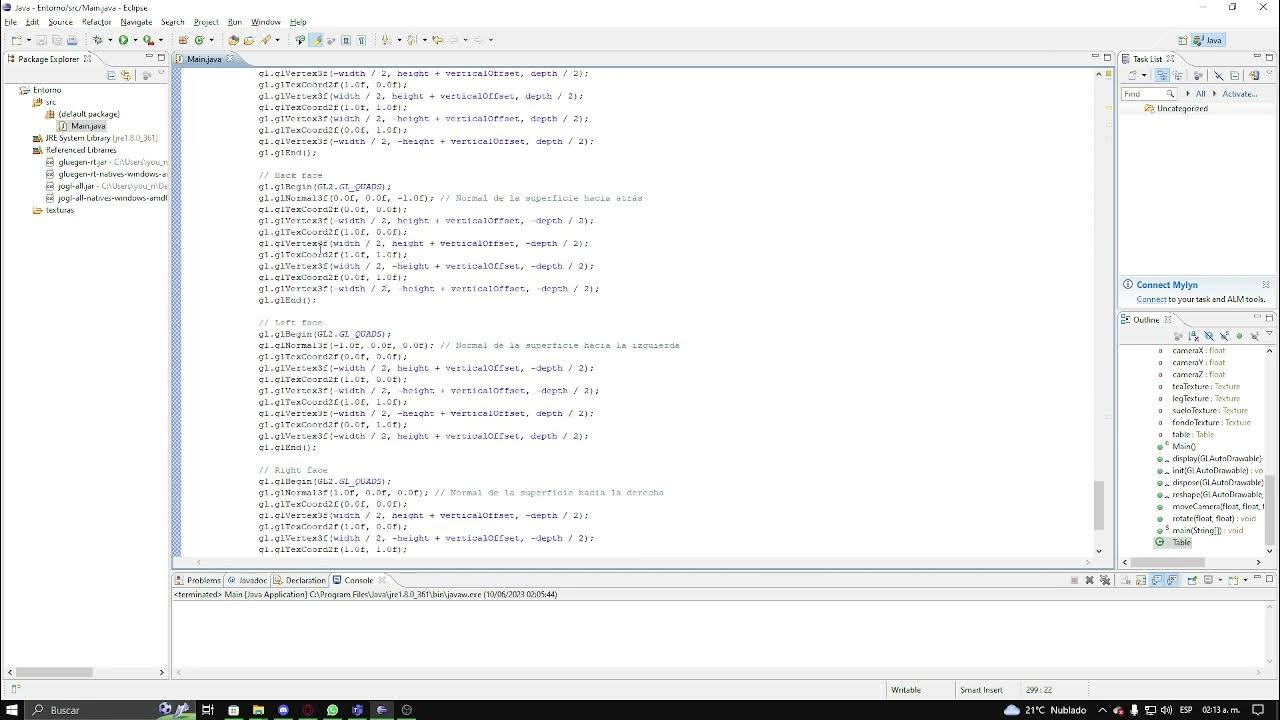 Escenario de graficación empleando OpenGL con JOGL .- Rivera Galán ...
