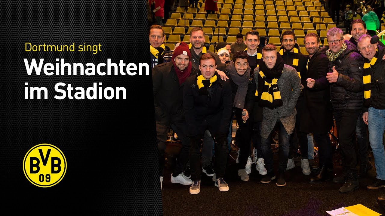 Amazing scenes! 30.000 Borussia Dortmund fans sing Christmas songs ...
