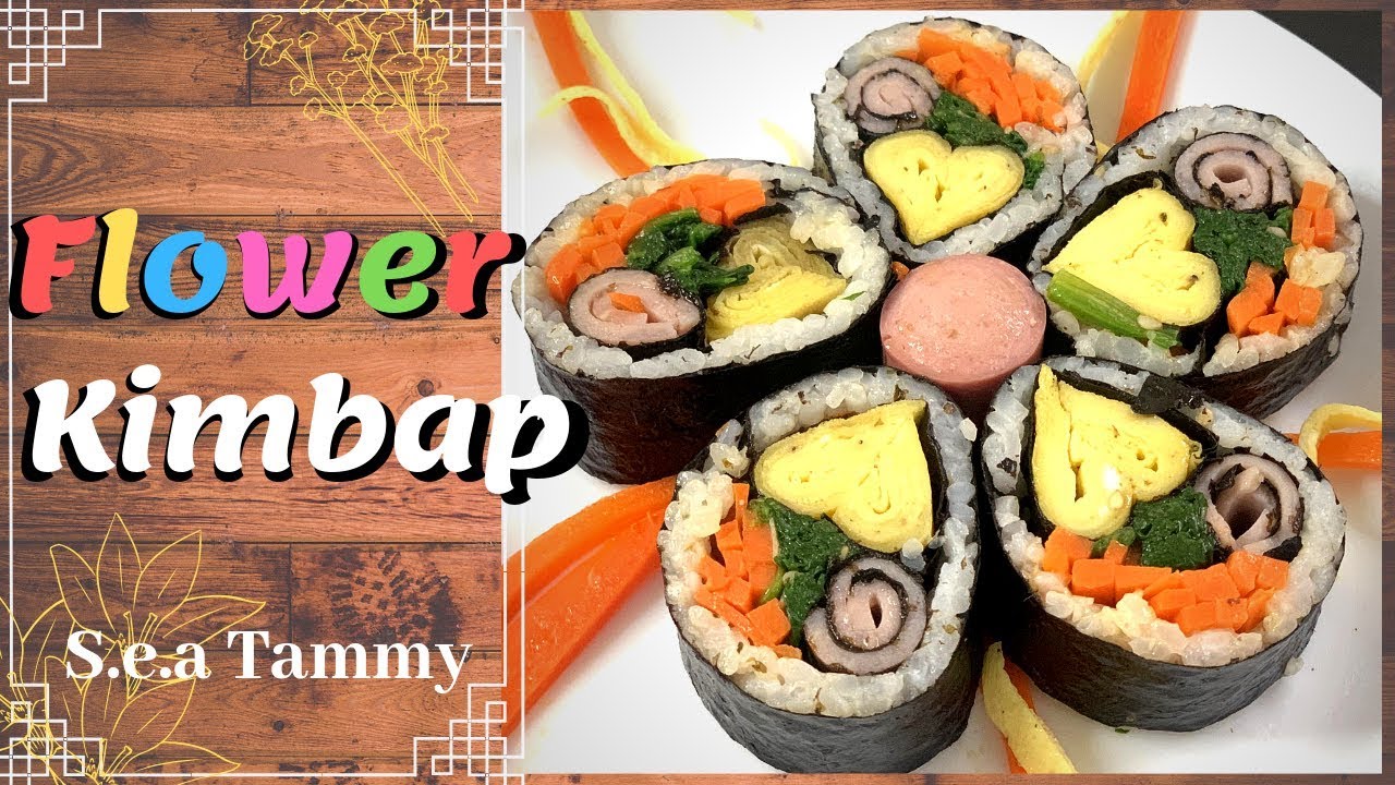Flower Kimbap (Gimbap / 김밥) / Flower sushi - YouTube