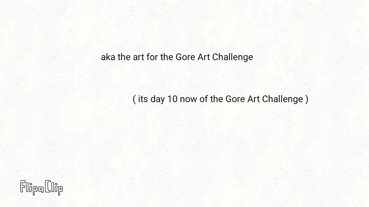 I made a mistake while doing the art for the Gore Art Challenge - YouTube