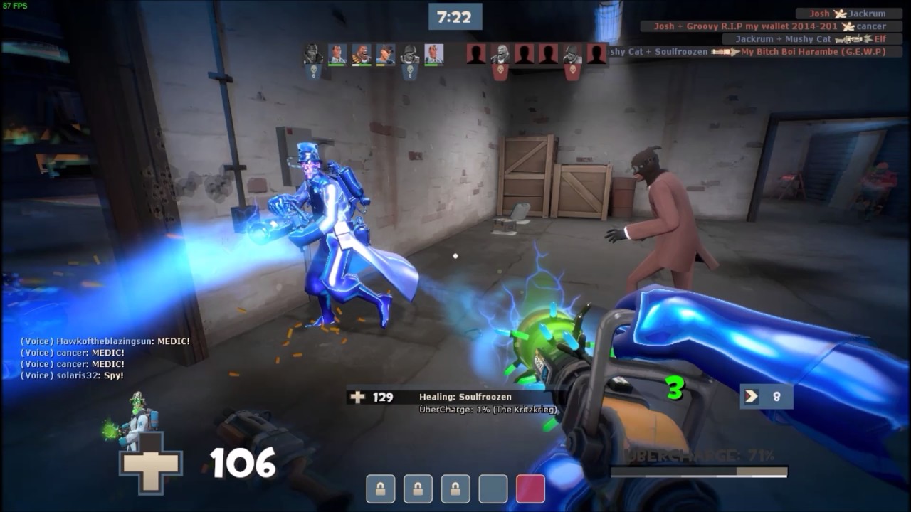 Ubered a heavy/medic combo to prevent a backstab - YouTube