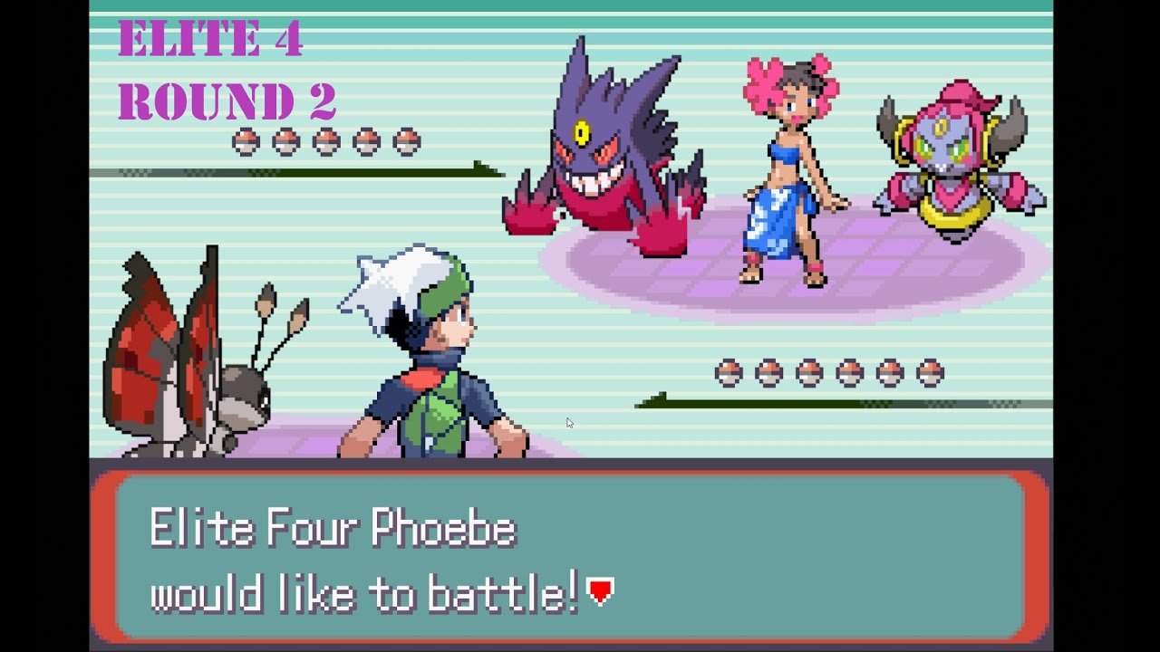 Pokémon Emerald Elite Redux- Elite 4: Phoebe fight - YouTube