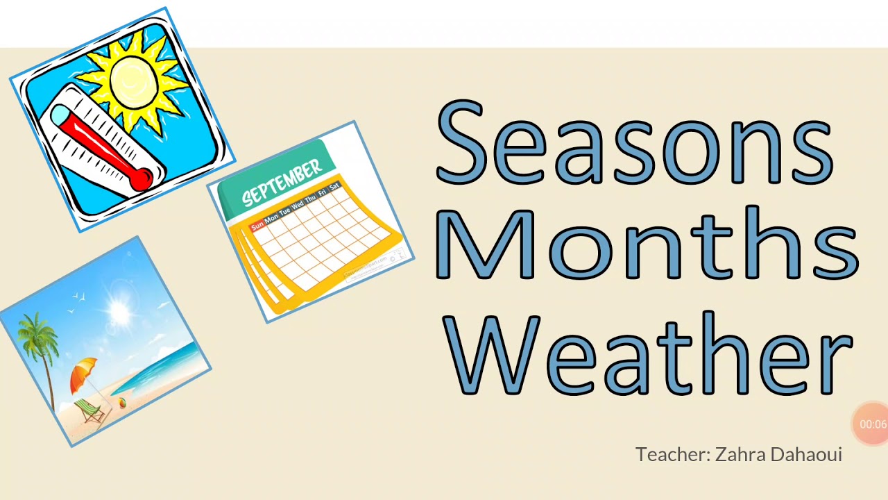 Seasons/months/weather in English - YouTube