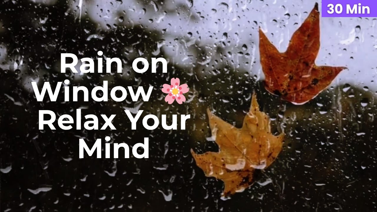 Rain Sounds on Window Glass 🌸 Calm Ambience | Peaceful Sounds for ...