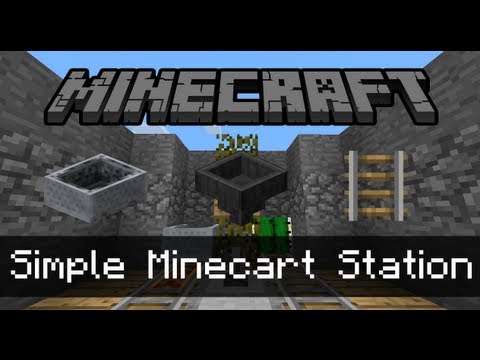 Simple Minecart Station Tutorial - YouTube