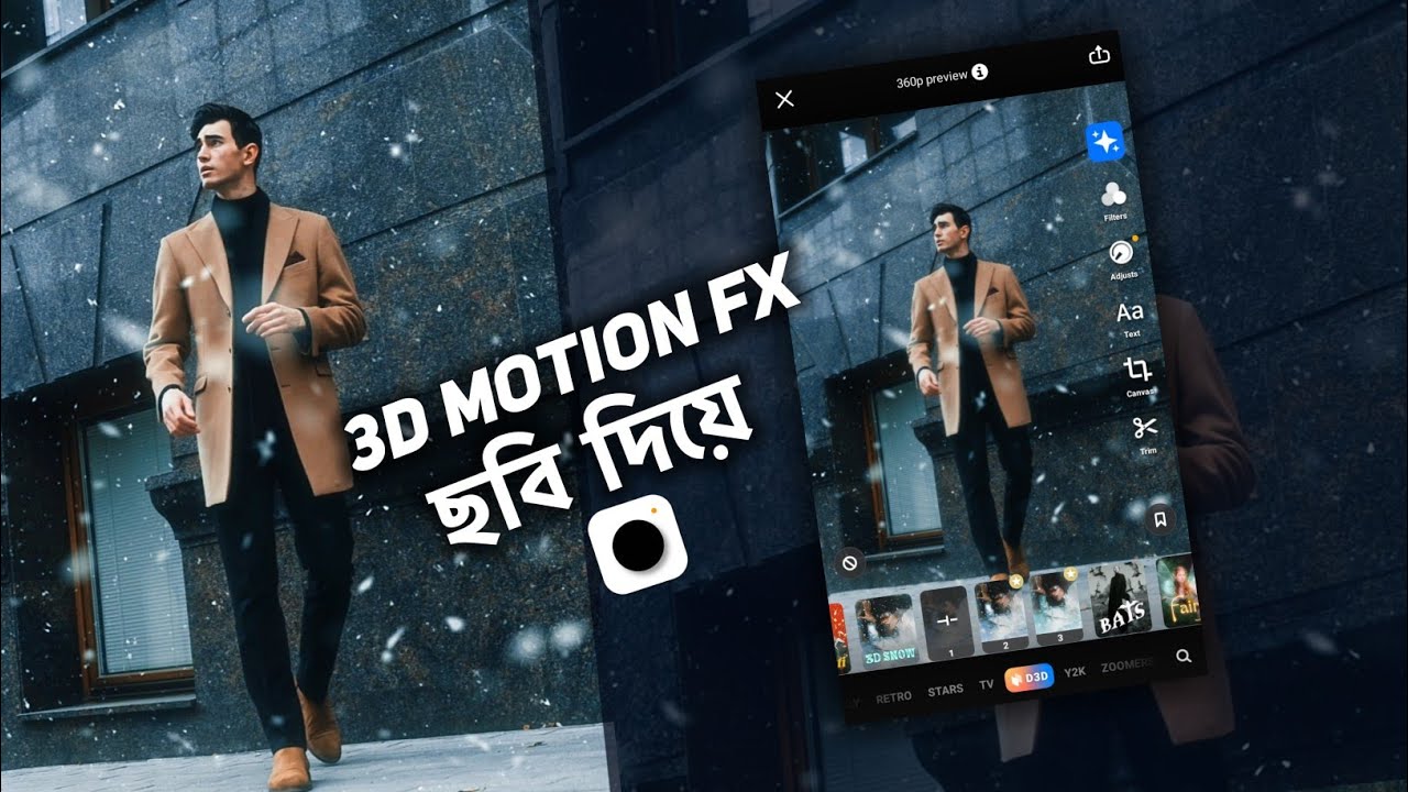 3D Motion Photo Editing Tutorial || 3D Motion Effects Photo To Video ...