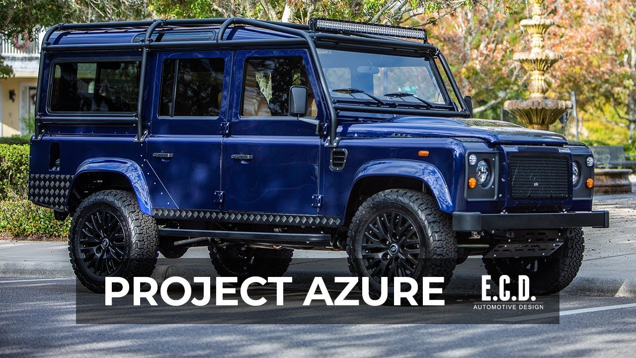 Mercedes Crystal Covelline Blue Custom Defender 110 Roars with LS3 V8 ...