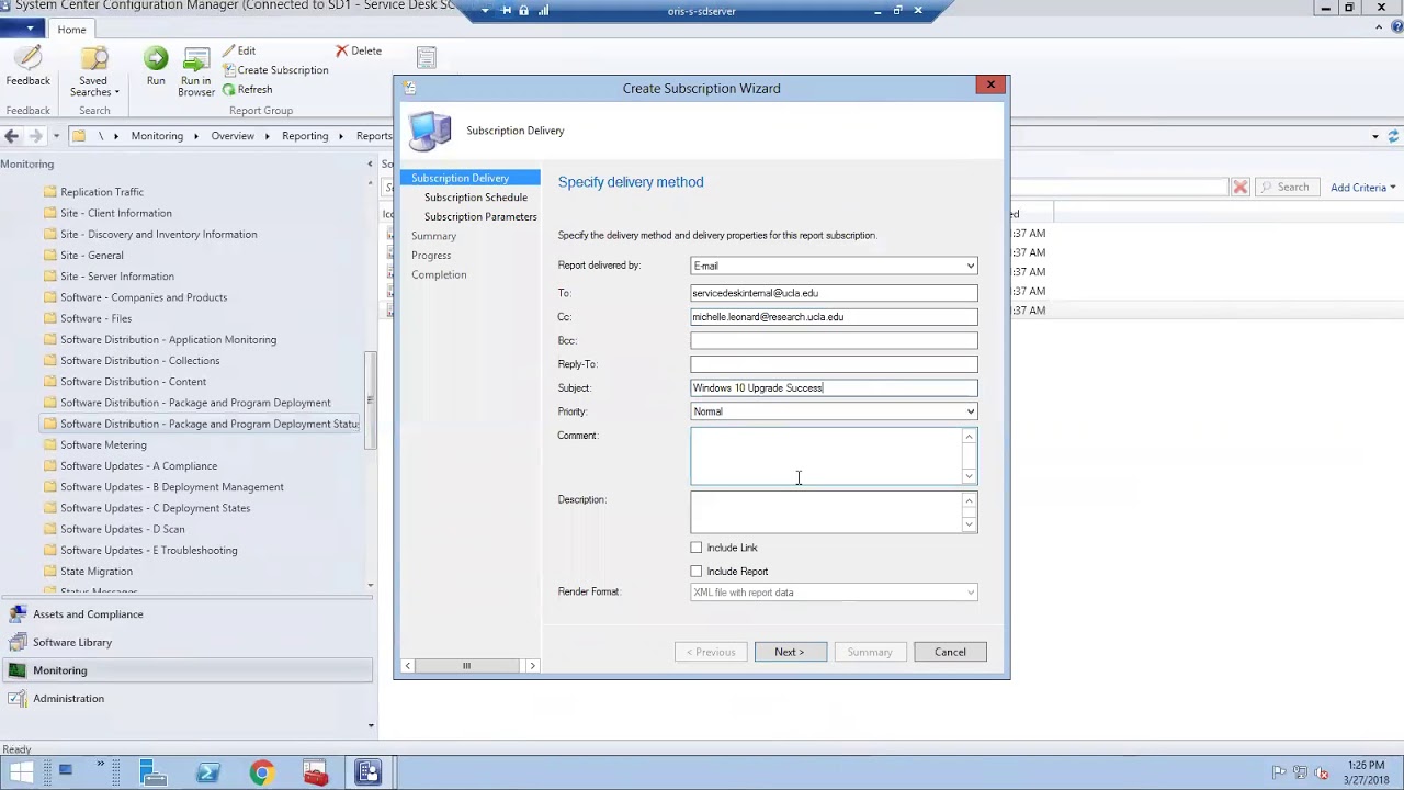 How To Create A Subscription Within Reporting - SCCM 2016 - YouTube