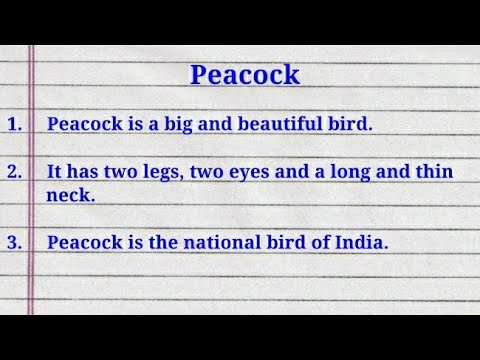 10 lines essay on Peacock in English || Write Essay on Peacock in ...