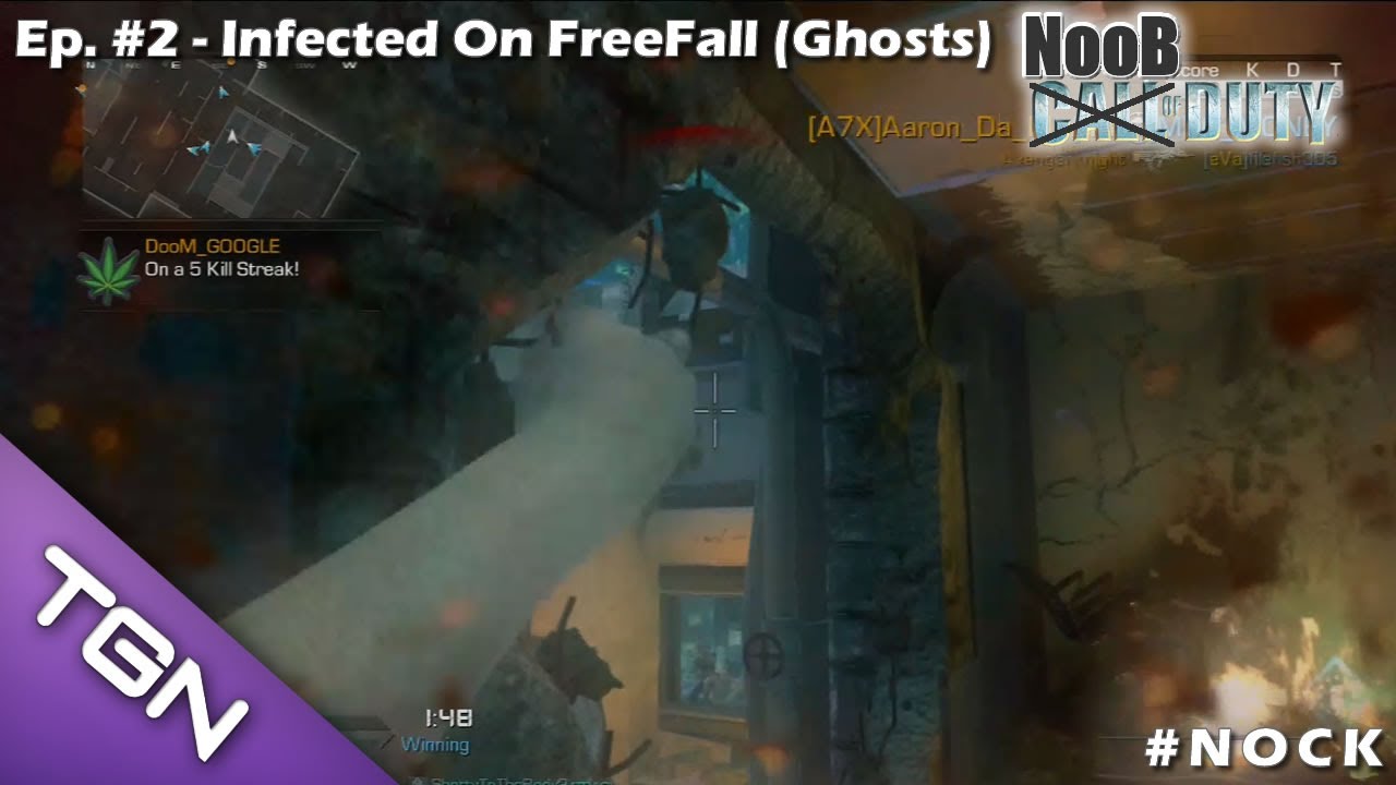 NooB of Duty #2 - Infected MSBS on FreeFall (Ghosts) - YouTube