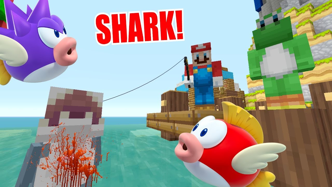 Minecraft Switch - Super Mario Adventures - MARIO CAUGHT A SHARK ...