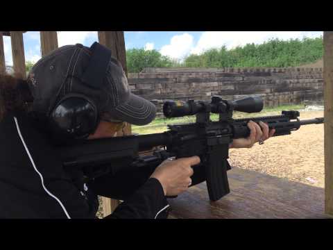 Lisa shooting the AR15