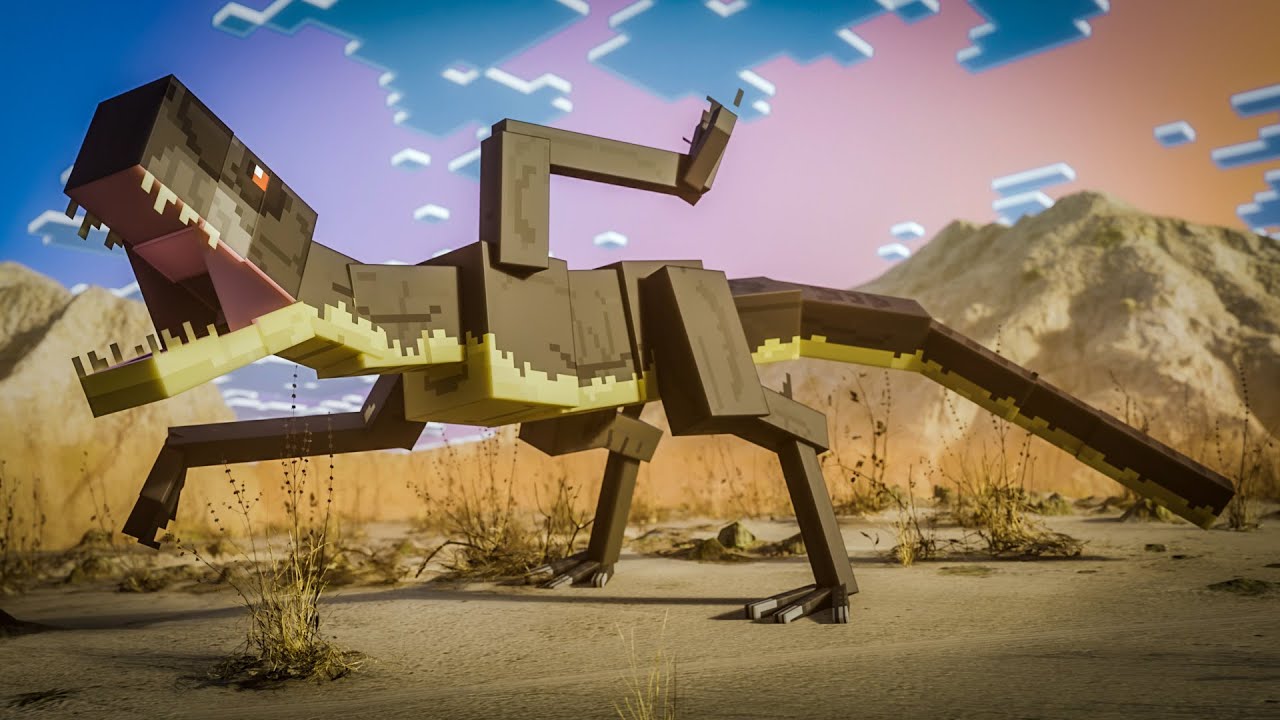 SCORPIOS REX ESTÁ SOLTO NO ACAMPAMENTO JURASSIC WORLD NO MINECRAFT ...