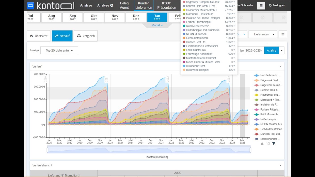 kontool live! - Modul Kunden und Lieferantenanalyse - YouTube