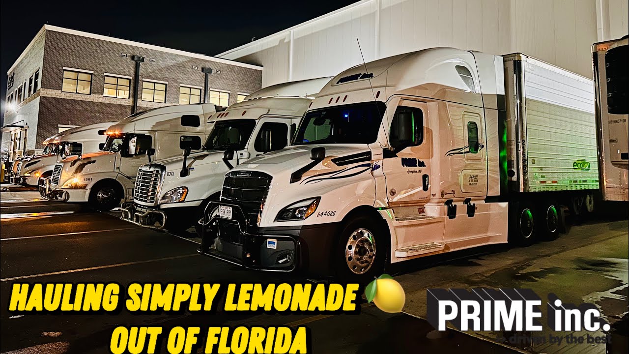 Hauling Simply Lemonade 🍋 Out Of Florida | Prime Inc. - YouTube