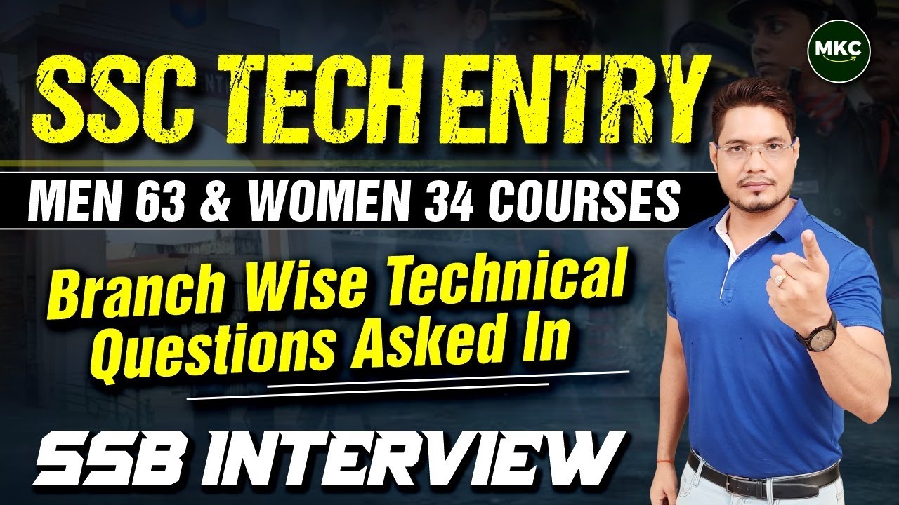 SSC Technical 2024 Questions Asked In SSB Interview | SSC Tech 2024 M-63 Course | SSC Tech W-34 ...