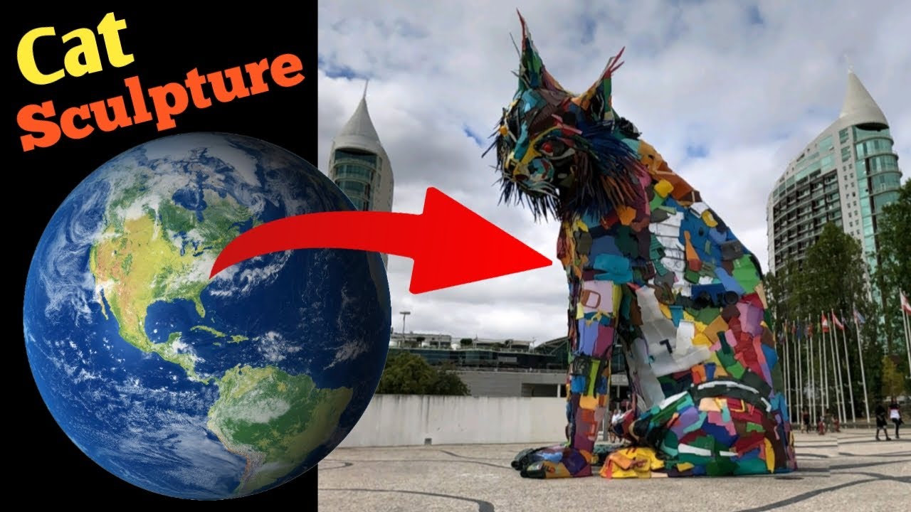 I Found Giant Colourful Cat Sculpture On Google Earth 🌎 - YouTube