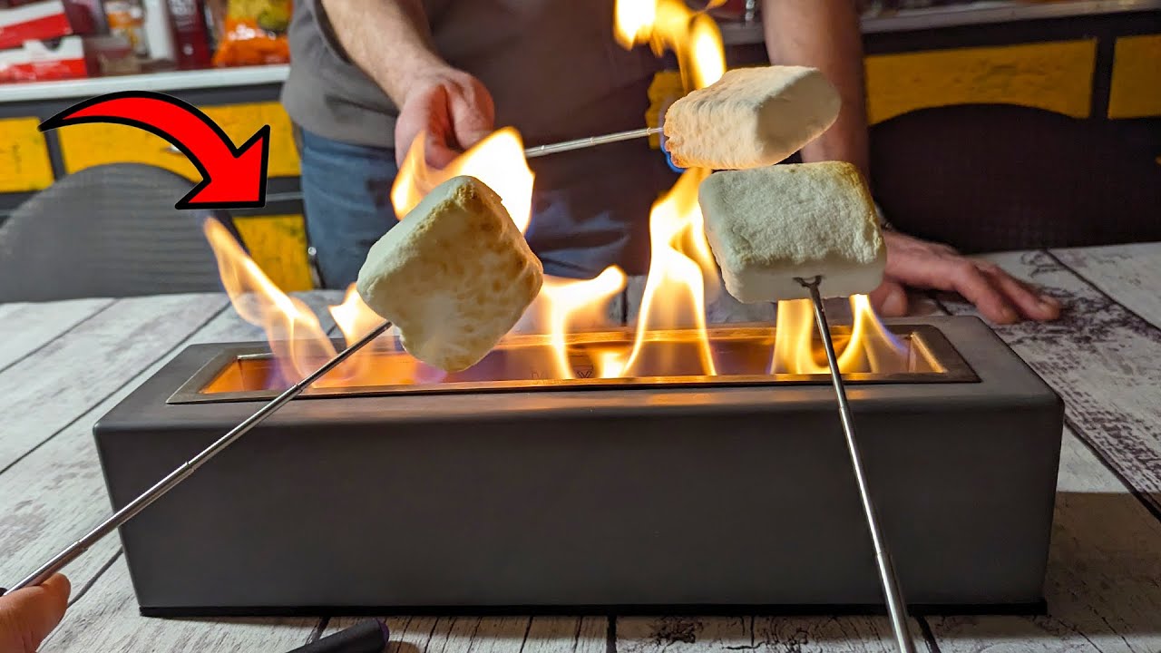 Make Smores INSIDE With this Epic Tabletop Firepit! - YouTube