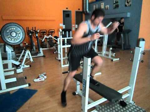 SQUAT (100 KG, barra esclusa) + Step Up laterale - YouTube