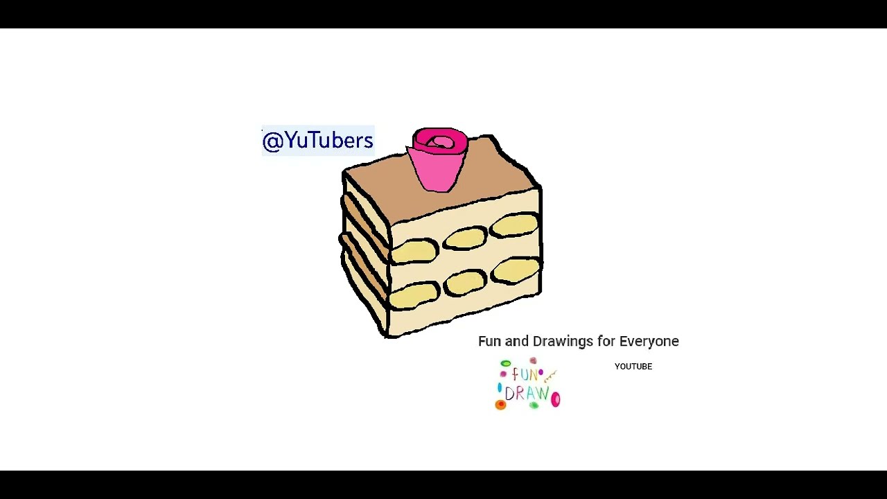 How to Draw a Tiramisu Cake - YouTube