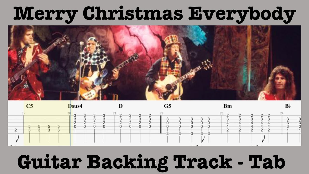 Merry Christmas Everybody - Slade - Noddy Holder Guitar - Play along ...