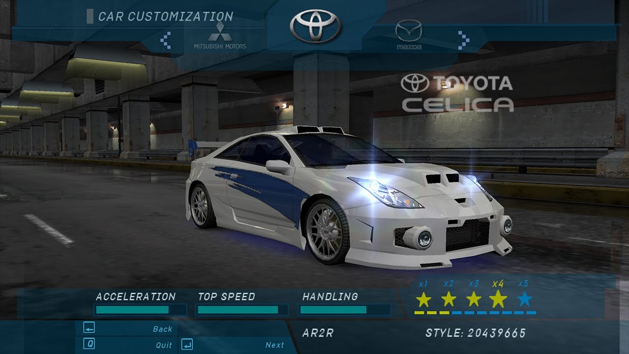 Need for Speed: Underground — Toyota Celica GT-S (T230) (Vince) - YouTube