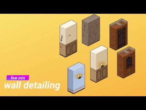 Habbo building tutorial [wall detailing] - YouTube