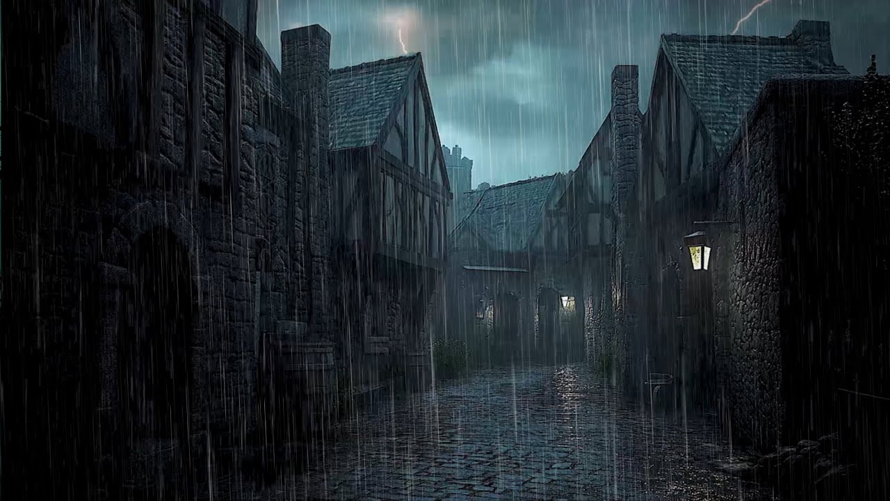 Sleep Better with Rain in Medieval Village 🏰 Experience Improved Sleep ...