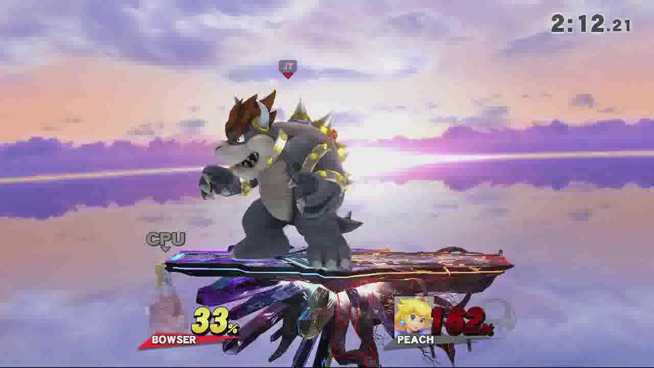 Super smash bros 4 ryona/ bowser down throw on peach and others - YouTube