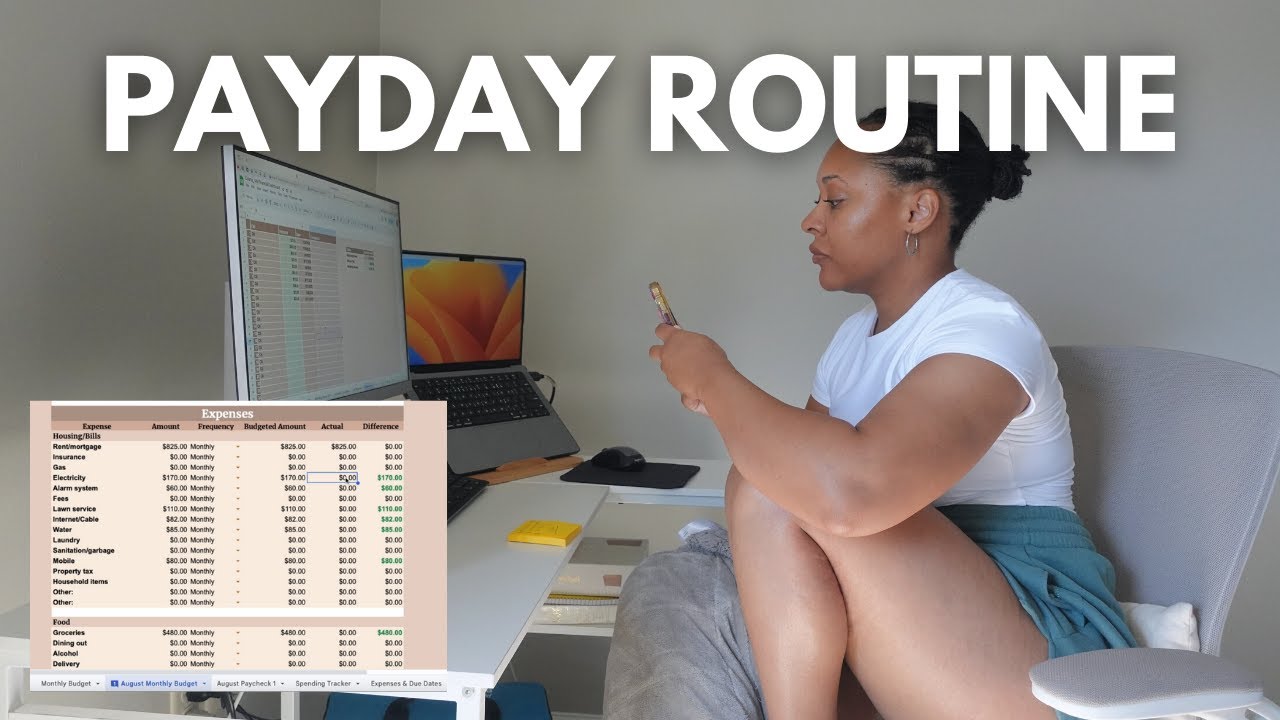 A relaxing payday routine | Budgeting bi-weekly & tracking debt ...